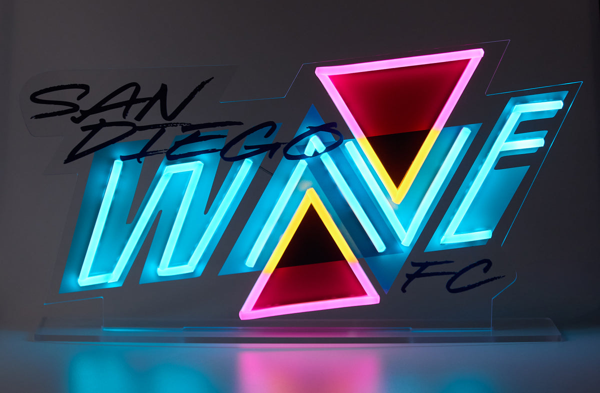 San Diego Wave FC Retro Sunset Wave Neon Sign – San Diego Wave Fútbol Club